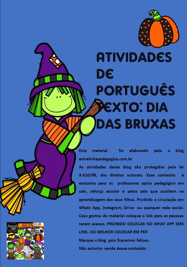 Atividades dia das Bruxas - Loja e Blog Estrelinha Pedagógica